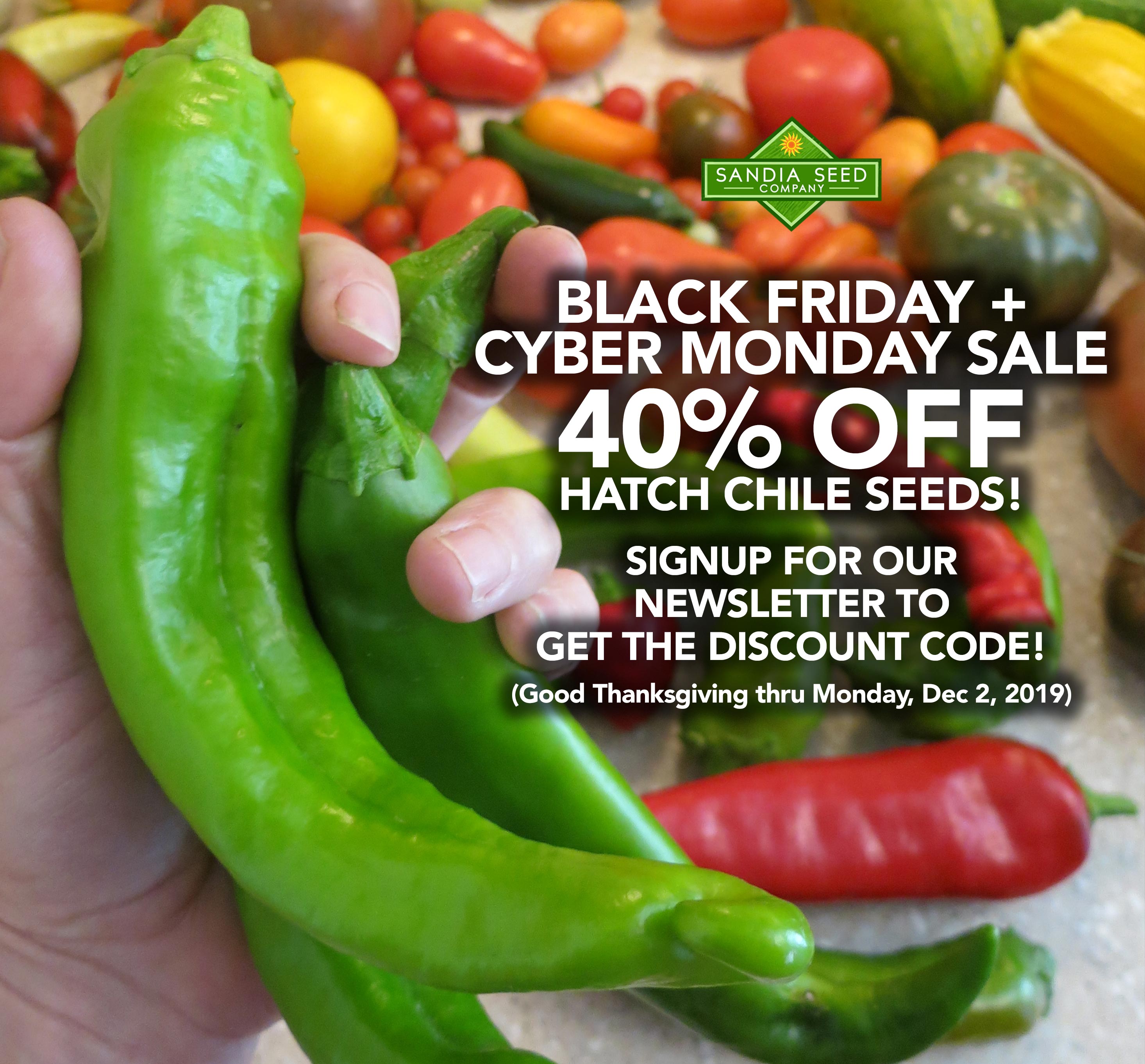 Discount Seeds for Black Friday + Cyber Monday – Sandia Seed Company