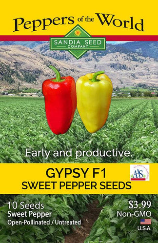Gypsy Sweet Pepper Seeds - Great Flavor and Productive – Sandia Seed ...
