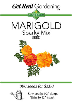 Marigold Sparky Mix Seed - Attracts Beneficial Insects - Hardy Bloomer ...
