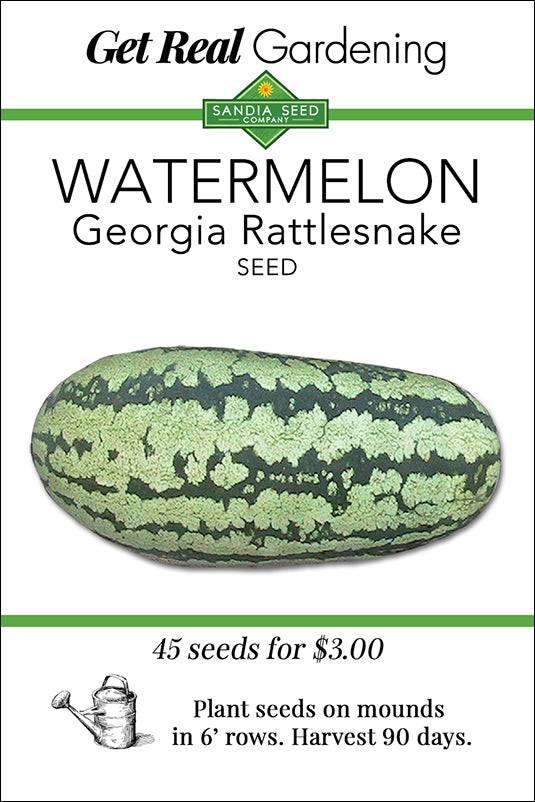 Watermelon - Georgia Rattlesnake Seeds – Sandia Seed Company
