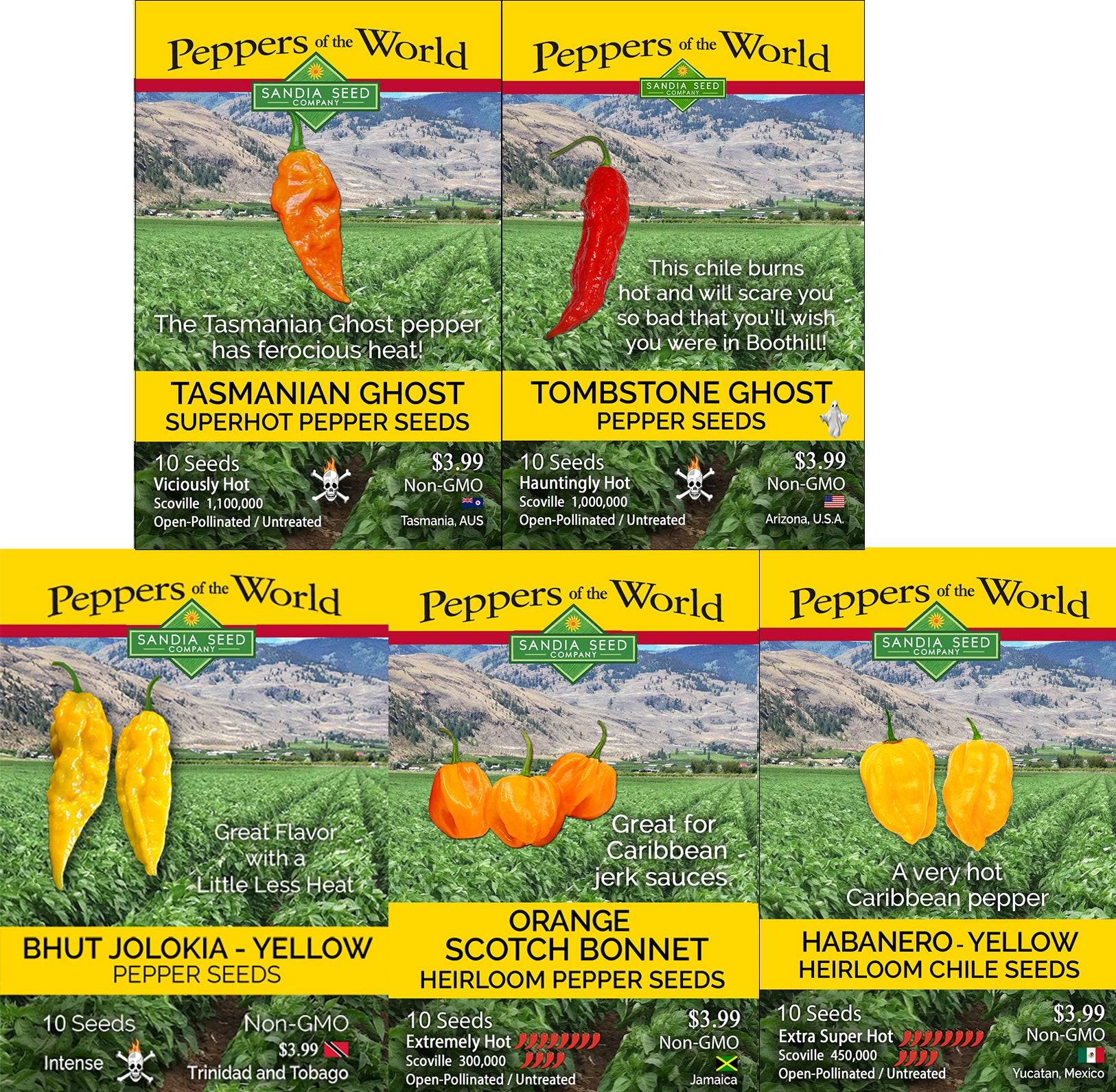 Death-Defying Hot Pepper 5-pack - 15% Off – Sandia Seed Company