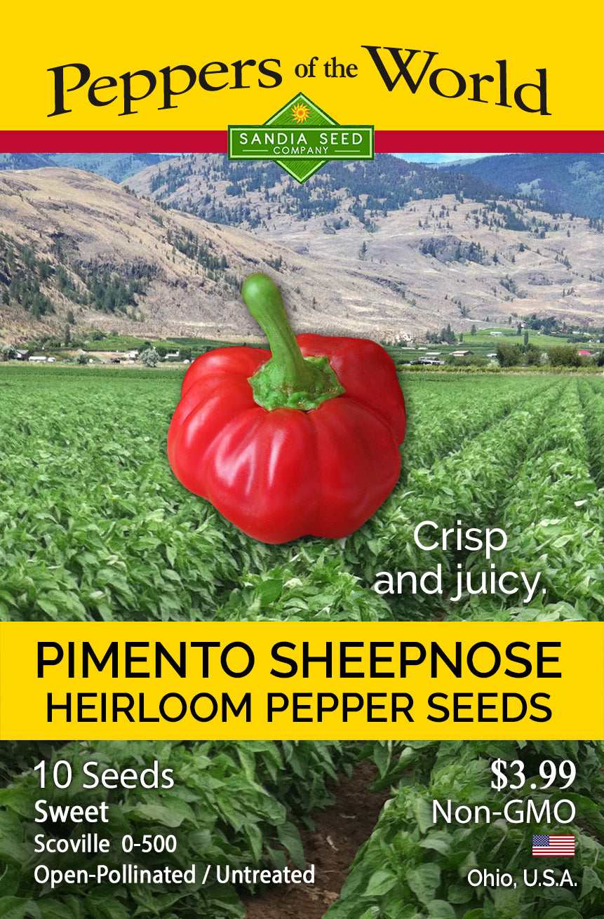 Pimento Sheepnose Pepper Seeds – Sandia Seed Company